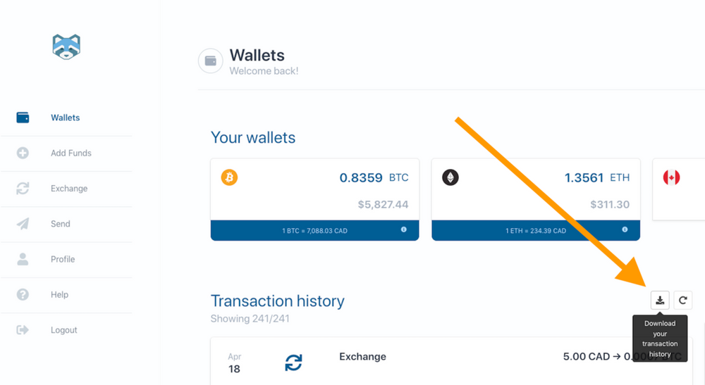 Fingerprint unlock & transaction history